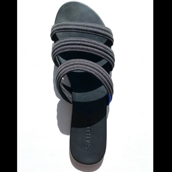 Rothy's | Shoes | Rothys Triple Band Slide Sandals In Classic Black ...